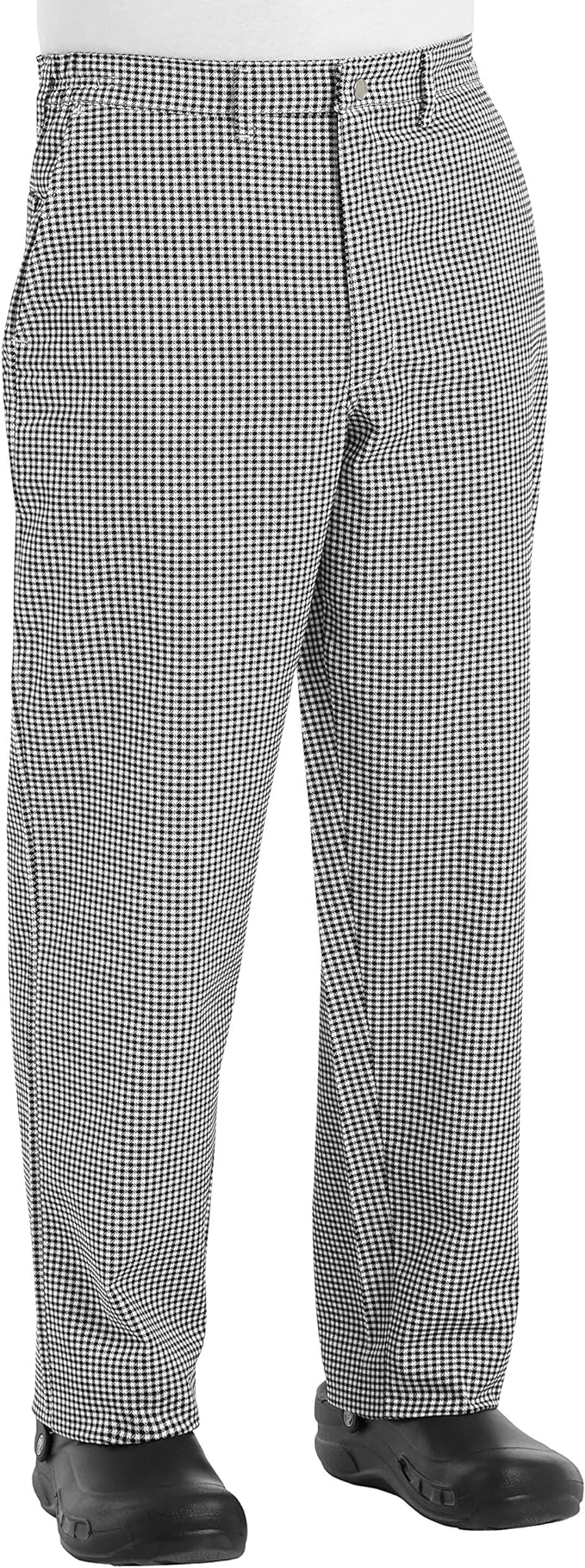 Checked Kitchen Trousers for Men, Lose fitting Black and White Checked ...