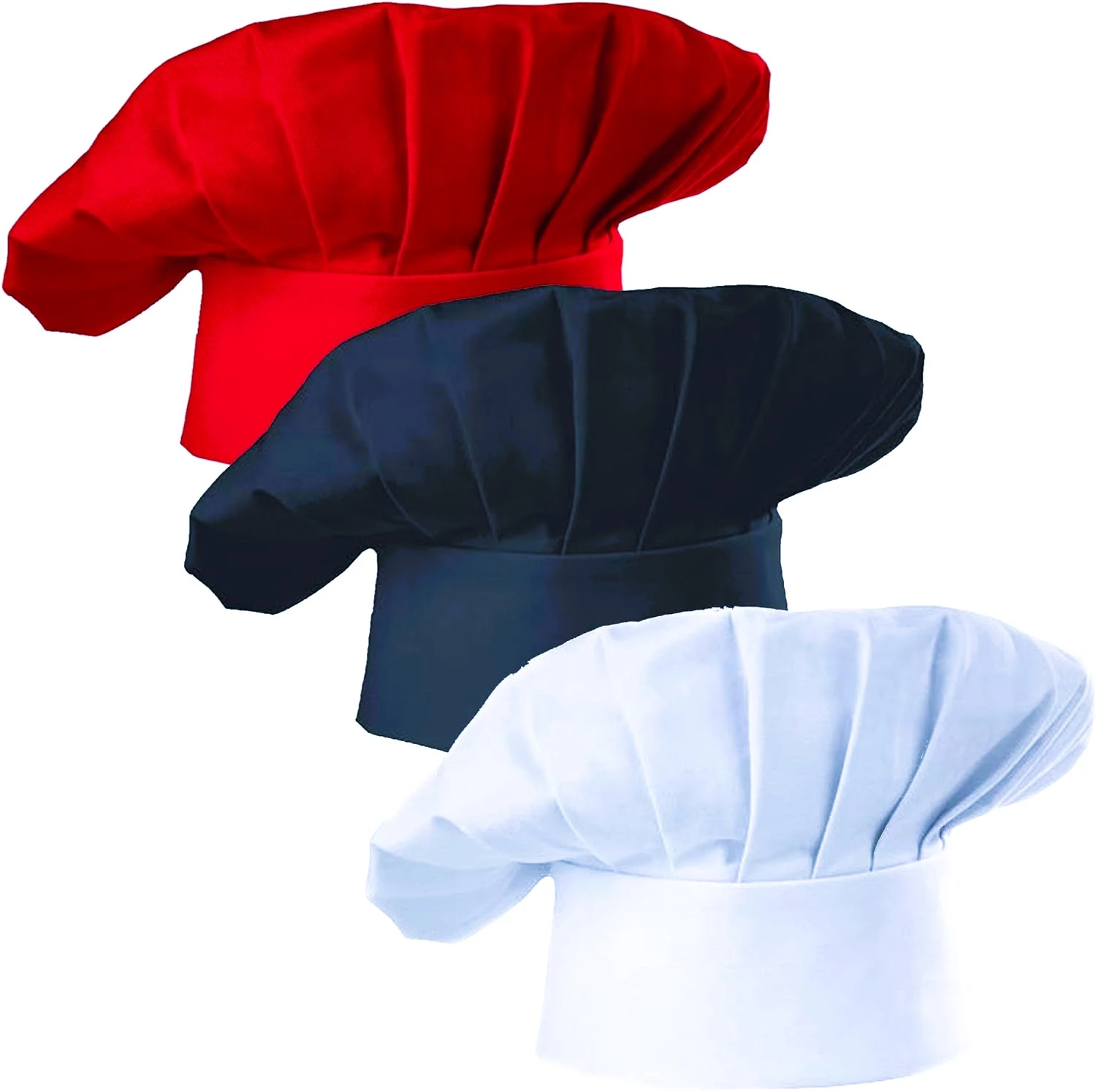 Chef Hat, Adjustable Chef Toque Non Elastic and Washable One Size Fit ...