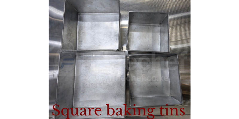 Square Shaped Baking Tins Set of 4, Perfect for Cakes and Brownies ...