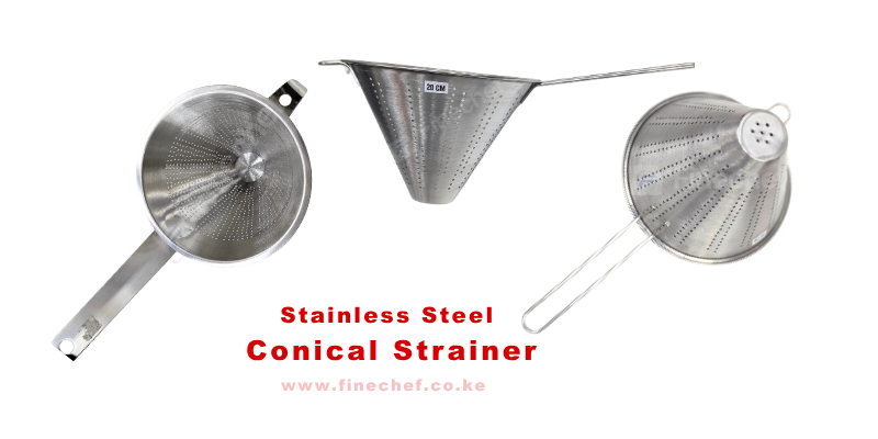 Stainless Steel Conical Strainer- Fine Mesh Commercial Kitchen Use ...